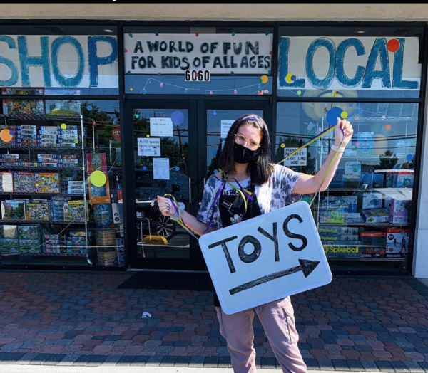 working at the toy maven - yooou!