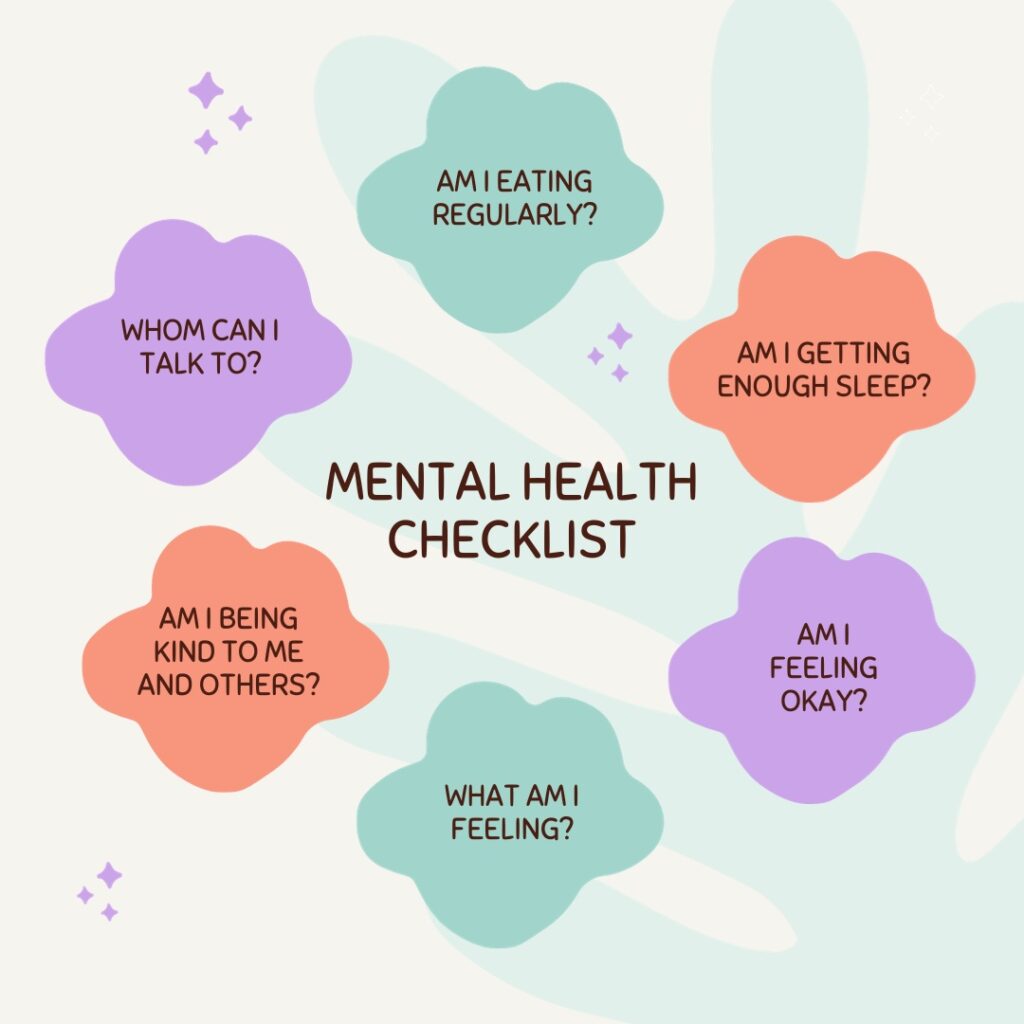 a simple mental health checklist that we all need - yooou!